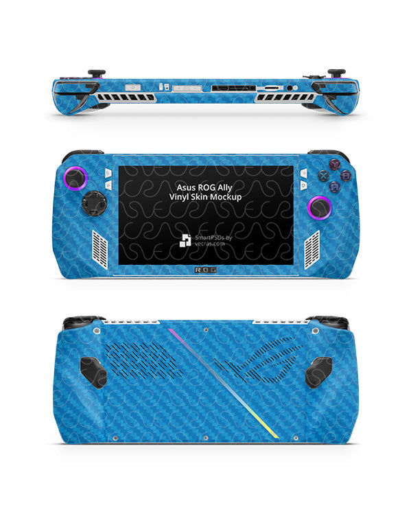 ROG Ally Gaming Console (2023) Vinyl Skin Mockup PSD Template — VecRas