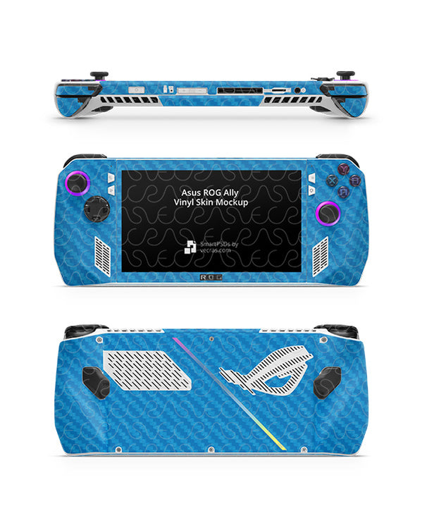 ROG Ally Gaming Console (2023) Vinyl Skin Mockup PSD Template — VecRas