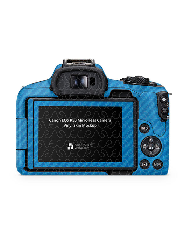 Canon EOS R50 Camera (2023) Vinyl Skin Mockup PSD Template — VecRas