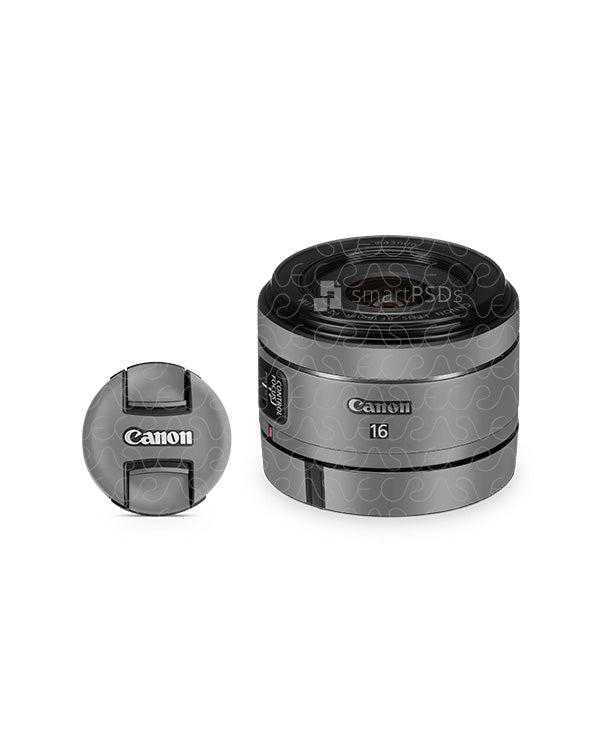 Canon RF 16mm F2.8 STM Lens (2021) Vinyl Skin Mockup PSD Template — VecRas
