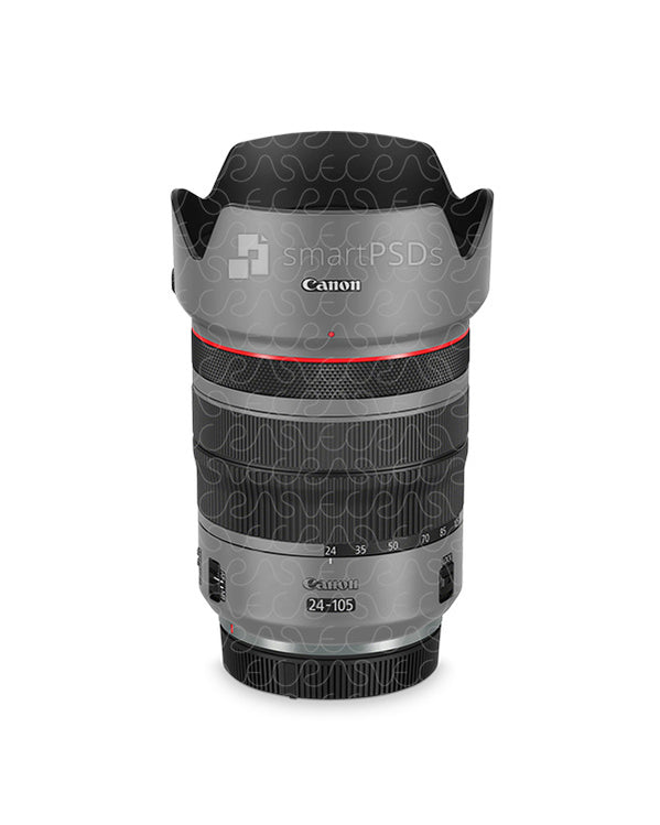Canon RF 24-105mm Lens (2018) Smart PSD Skin Mockup Template — VecRas