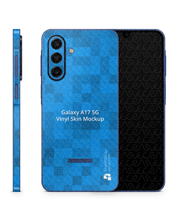 Samsung Galaxy A17 Skin Design Mockup PSD Template — VecRas