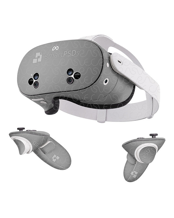 Meta Quest 3S 2024 Vinyl Skin Mockup PSD Template — VecRas