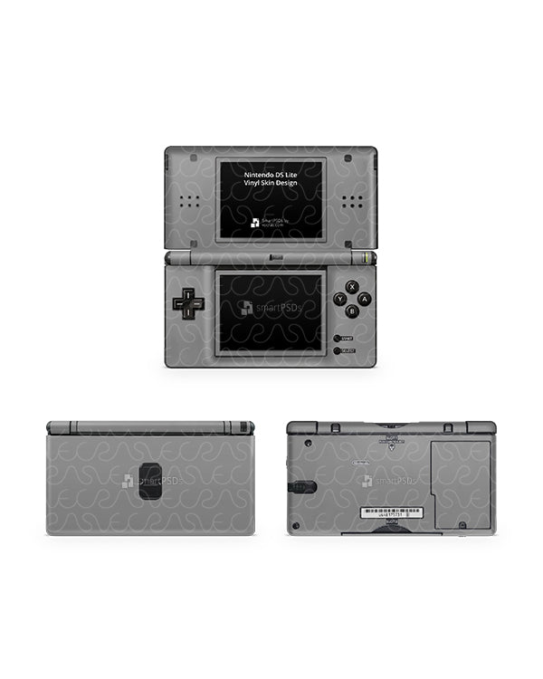 Nintendo DS Lite Handheld Gaming Skin Design Mockup PSD Template — VecRas