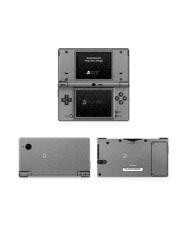 Nintendo DSi Handheld Gaming Skin Design Mockup PSD Template — VecRas