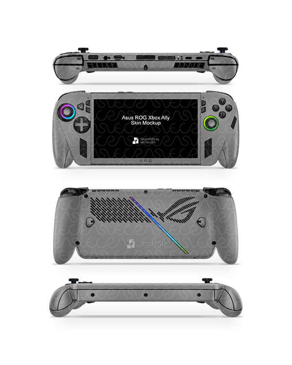 ROG Xbox Ally Gaming Handheld PC Skin Design Mockup PSD Template — VecRas