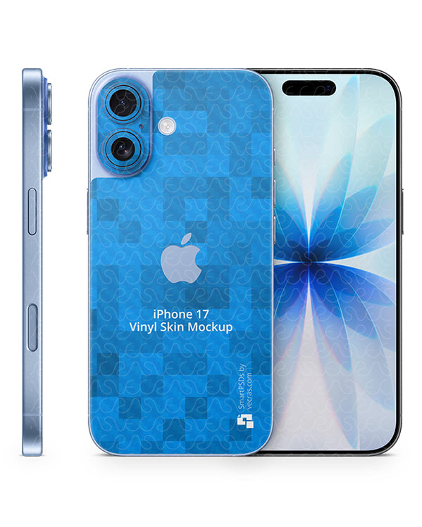 Apple iPhone 17 Mobile Skin Design Mockup PSD Template — VecRas
