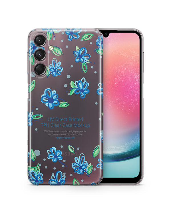 Galaxy A24 4G (2023) TPU Clear Case Mockup — VecRas