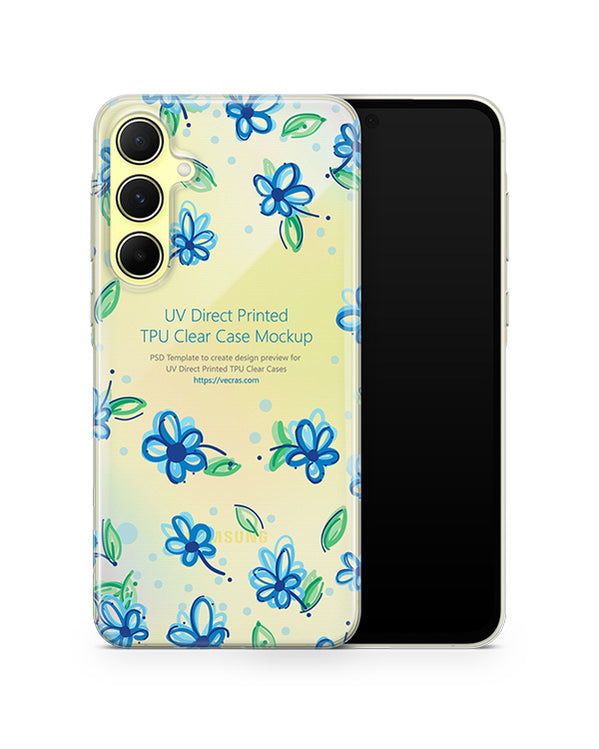 Galaxy A55 5G (2024) TPU Clear Case Mockup — VecRas