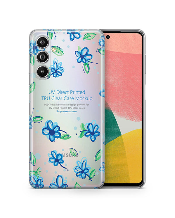 Galaxy F54 (2023) TPU Clear Case Mockup — VecRas