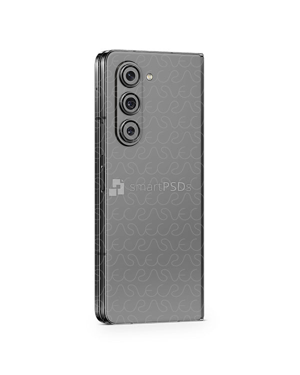 Galaxy Z Fold 5 (2023) PSD Skin Mockup Template Angled — VecRas