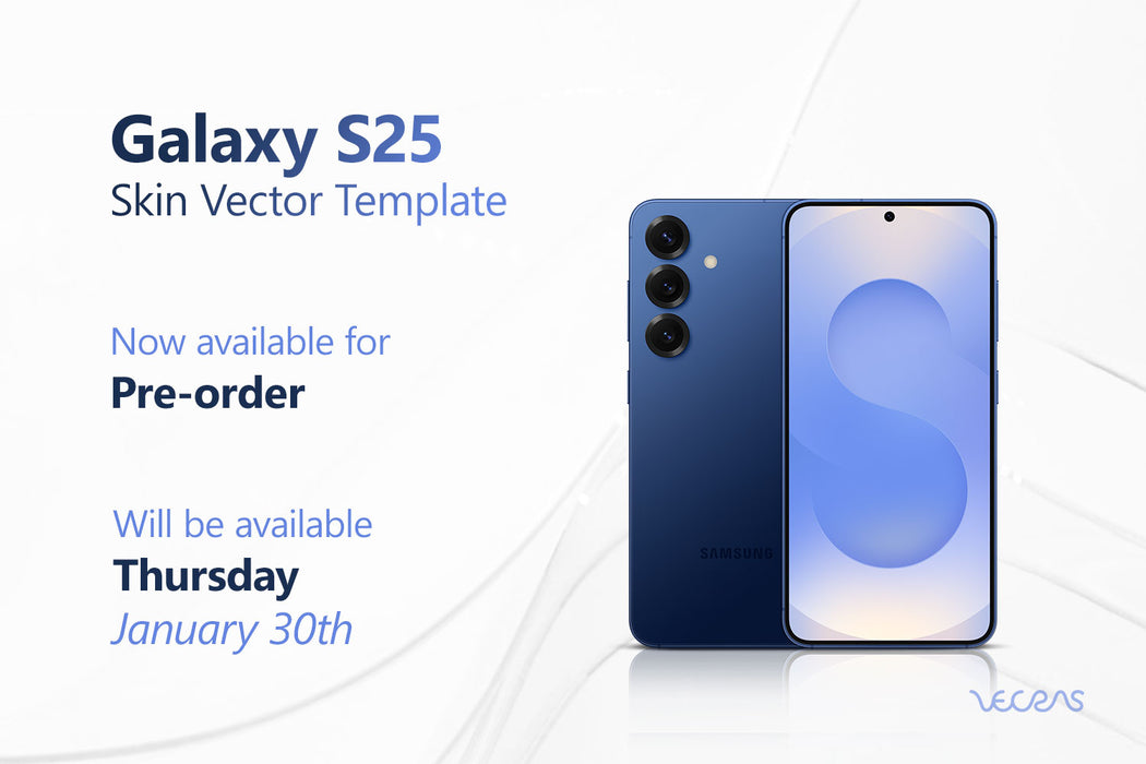 Exclusive Galaxy S25 2025 Skin CutFile Vector Template Full Wrap SVG ...