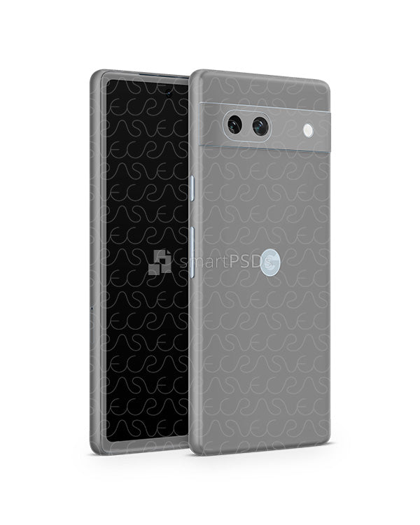 Google Pixel 7a (2023) PSD Skin Mockup Template (Angled) — VecRas