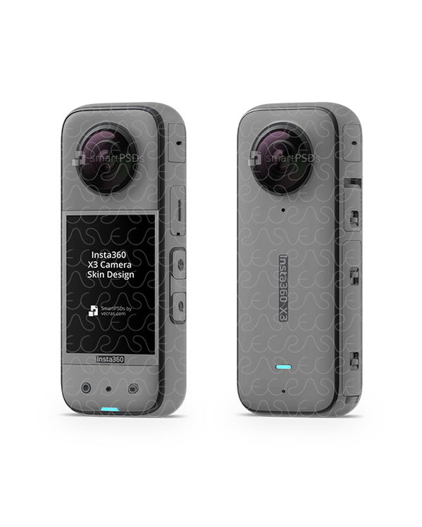 Insta360 X3 Pocket Camera (2022) PSD Skin Mockup Template — VecRas