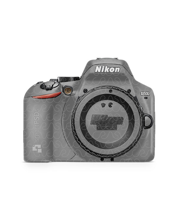 Nikon D3500 Camera (2018) Vinyl Skin Mockup PSD Template — VecRas