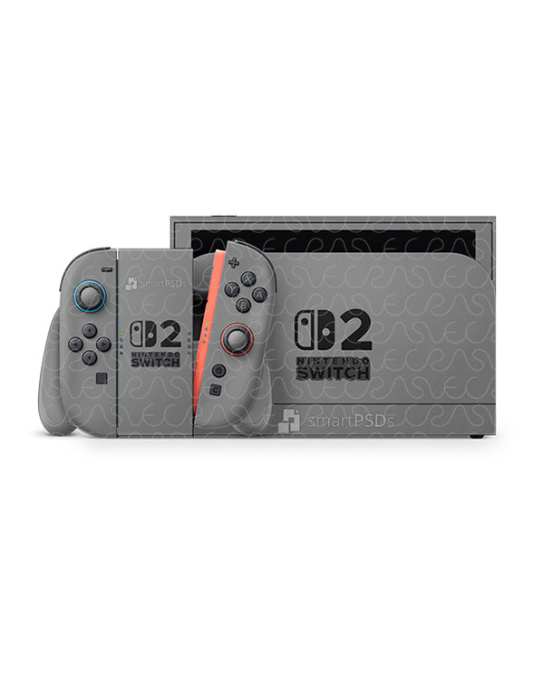 Nintendo Switch 2 Handheld Gaming Device 2025 | Skin Design Mockup PSD ...