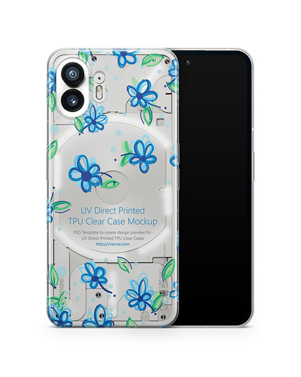 Nothing Phone 2 (2023) TPU Clear Case Mockup — VecRas