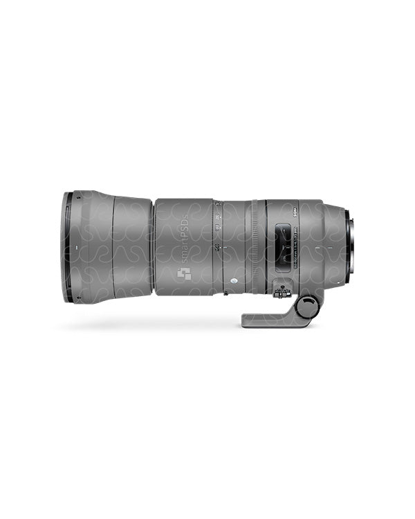 Sigma 150-600mm F/5-6.3 Lens PSD Skin Mockup Template — VecRas