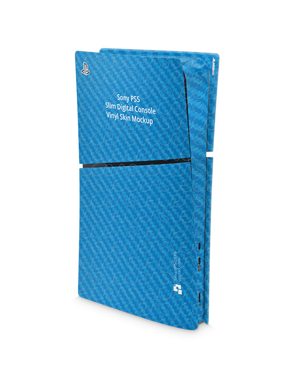 Sony PS5 Slim Digital Edition (2023) Vinyl Skin Mockup PSD Template ...