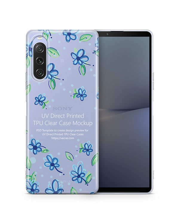 Sony Xperia 10 V (2023) TPU Clear Case Mockup — VecRas