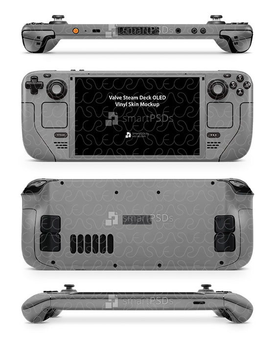 Steam Deck OLED (2023) Vinyl Skin Mockup PSD Template — VecRas