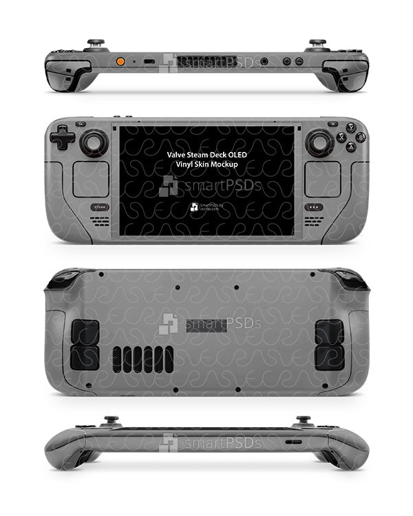 Steam Deck OLED (2023) Vinyl Skin Mockup PSD Template — VecRas