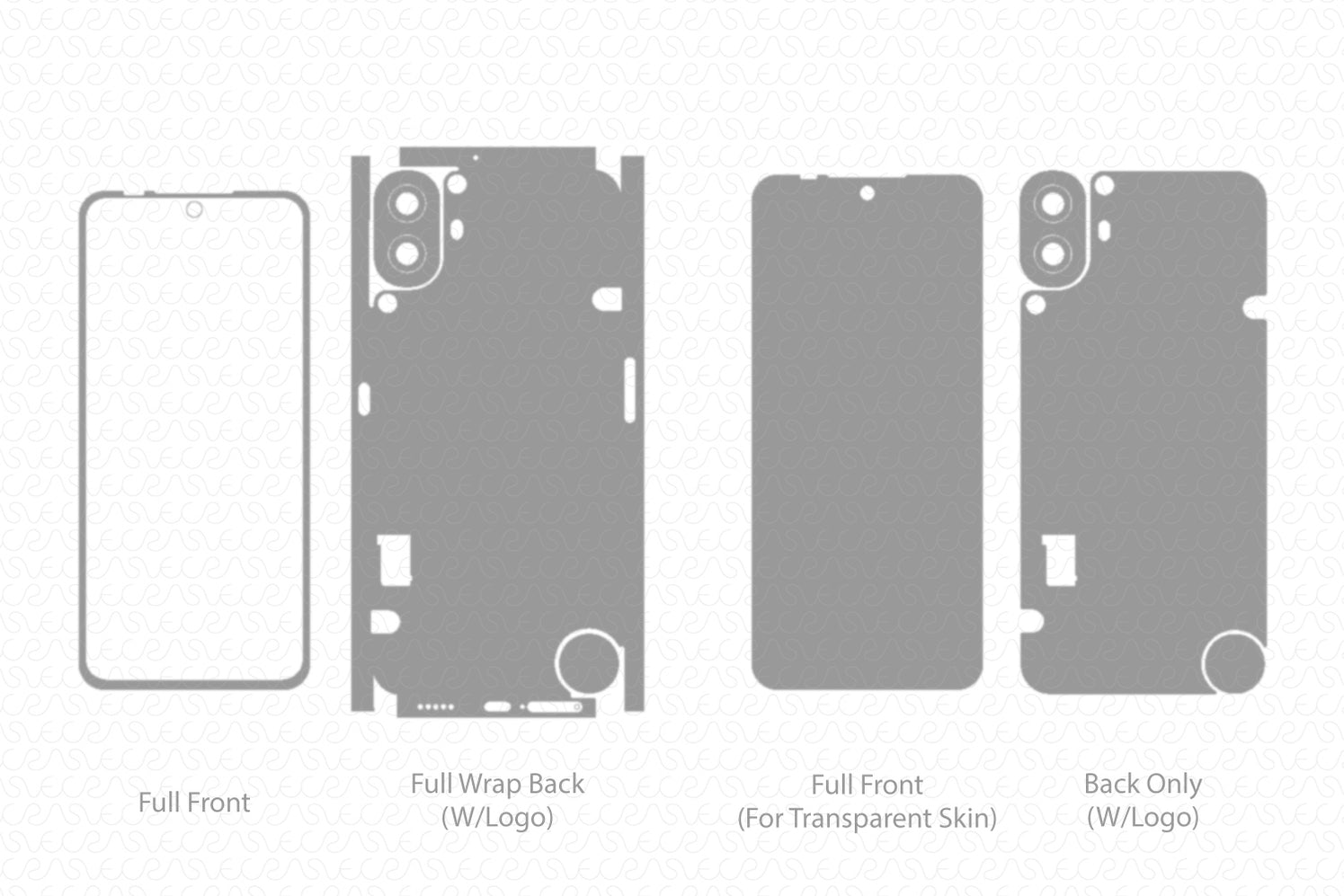 Vinyl Ready Vector Cut File Templates for Phone Skins in Ai, PLT, EPS ...
