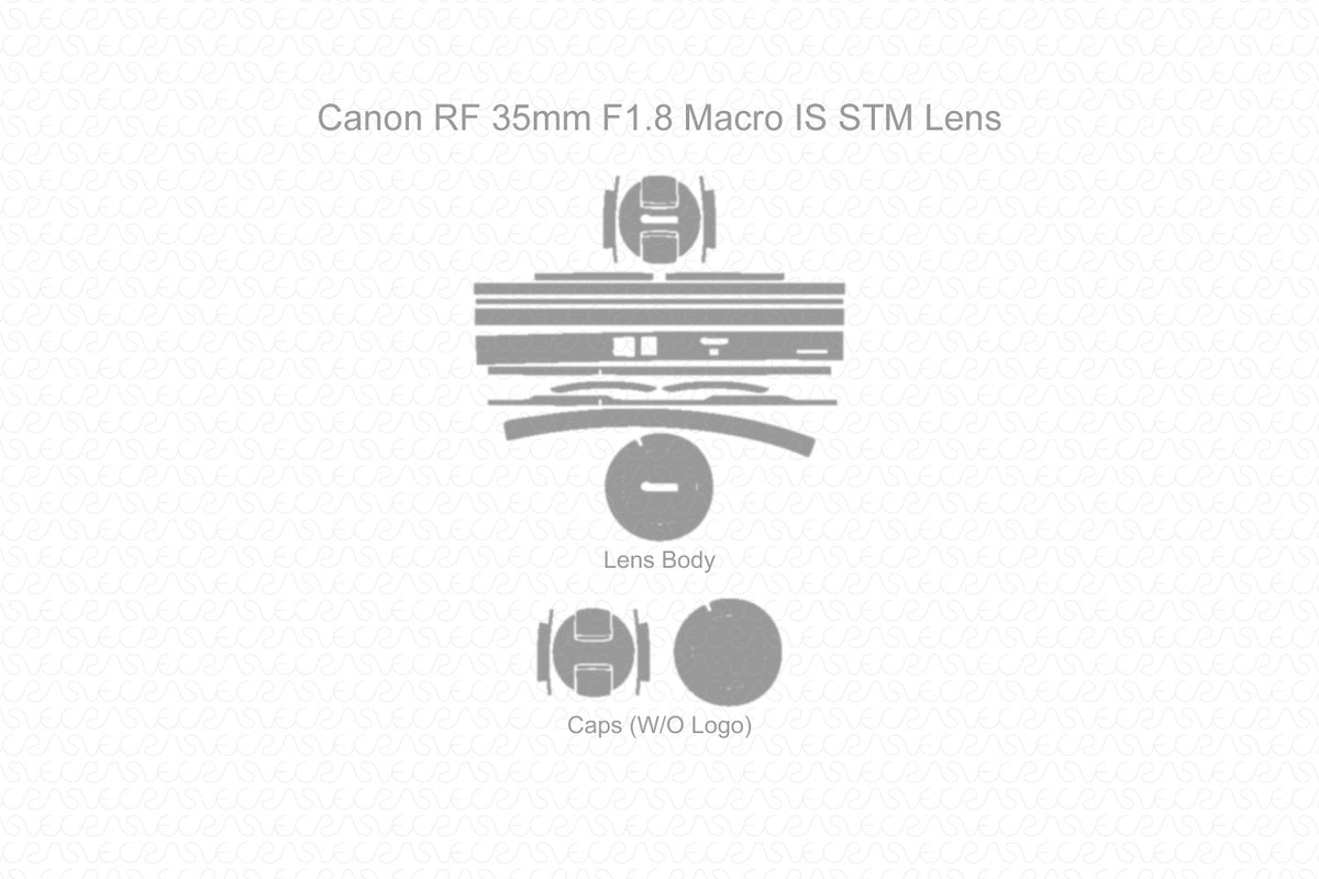 Canon RF 35mm Lens Skin CutFile Vector Template Full Wrap SVG — VecRas