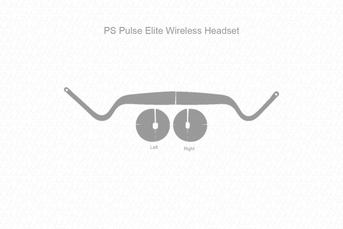 PlayStation Pulse Elite Headet Skin CutFile Vector Template Full Wrap ...
