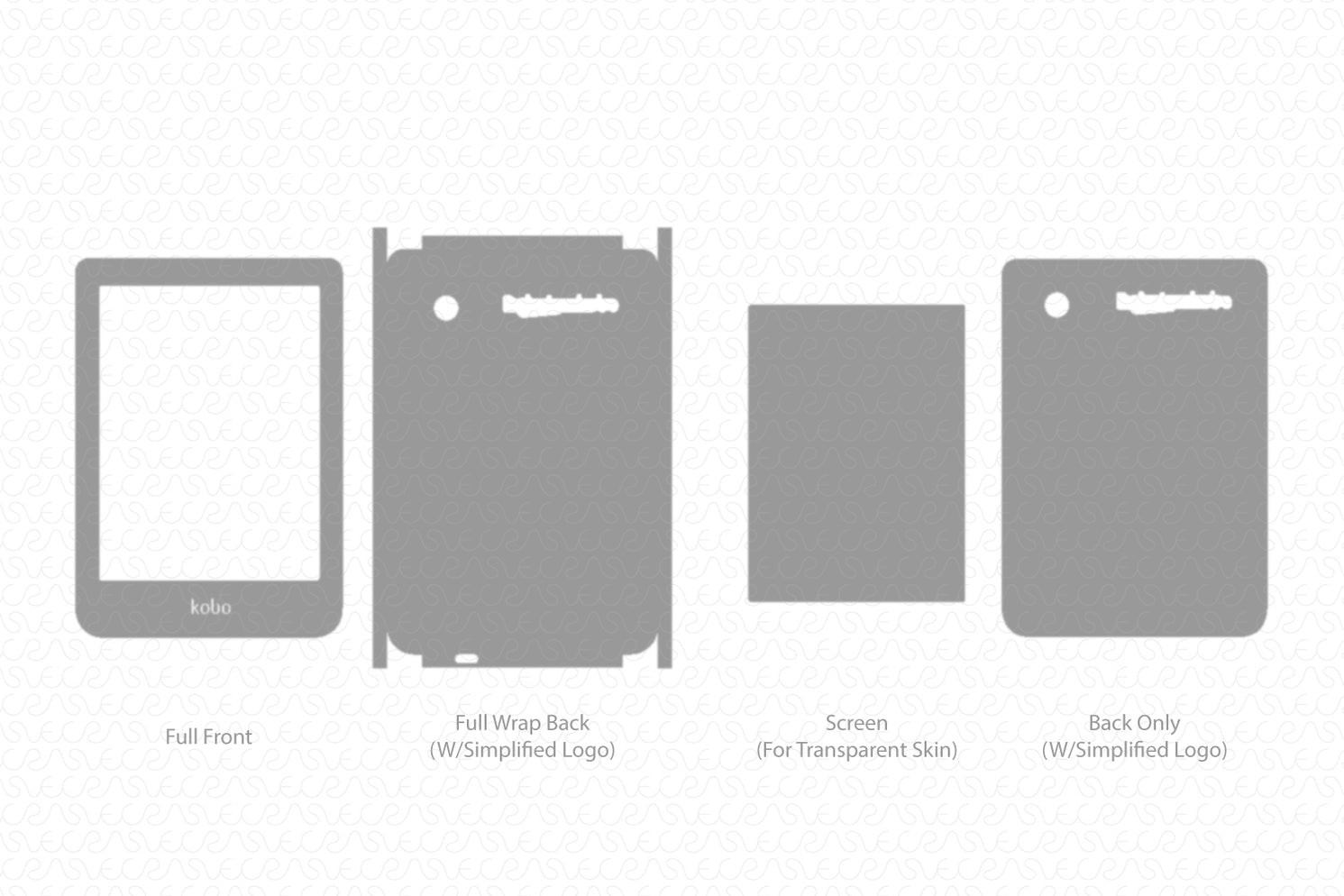 Kobo Clara 2E eReader Skin CutFile Vector Template Full Wrap SVG — VecRas