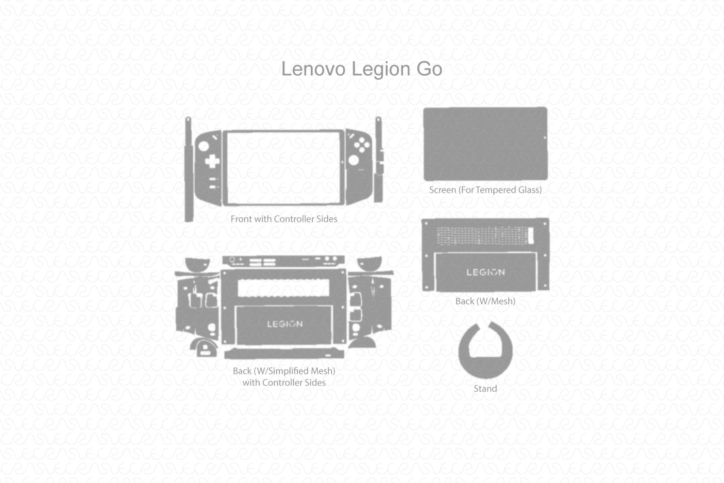 Lenovo Legion Go 8.8 Gaming Skin CutFile Vector Template Full Wrap SVG ...