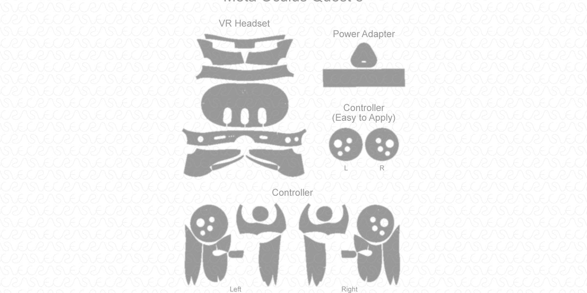Meta Quest 3 VR Headset Skin CutFile Vector Template Full Wrap SVG — VecRas