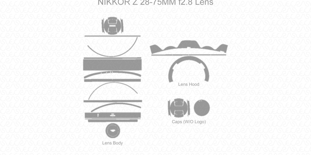 NIkon Z 28-75mm f2.8 Lens Skin CutFile Vector Template Full Wrap SVG ...