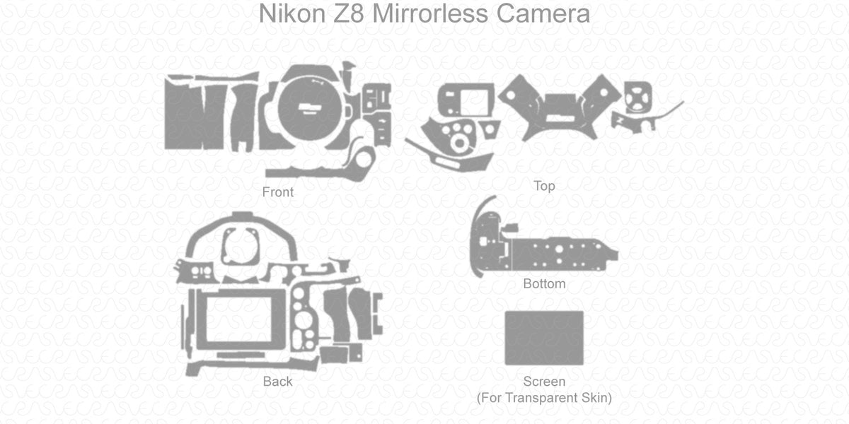 Exclusive Nikon Z8 Mirrorless Camera Skin CutFile Vector Template Full ...