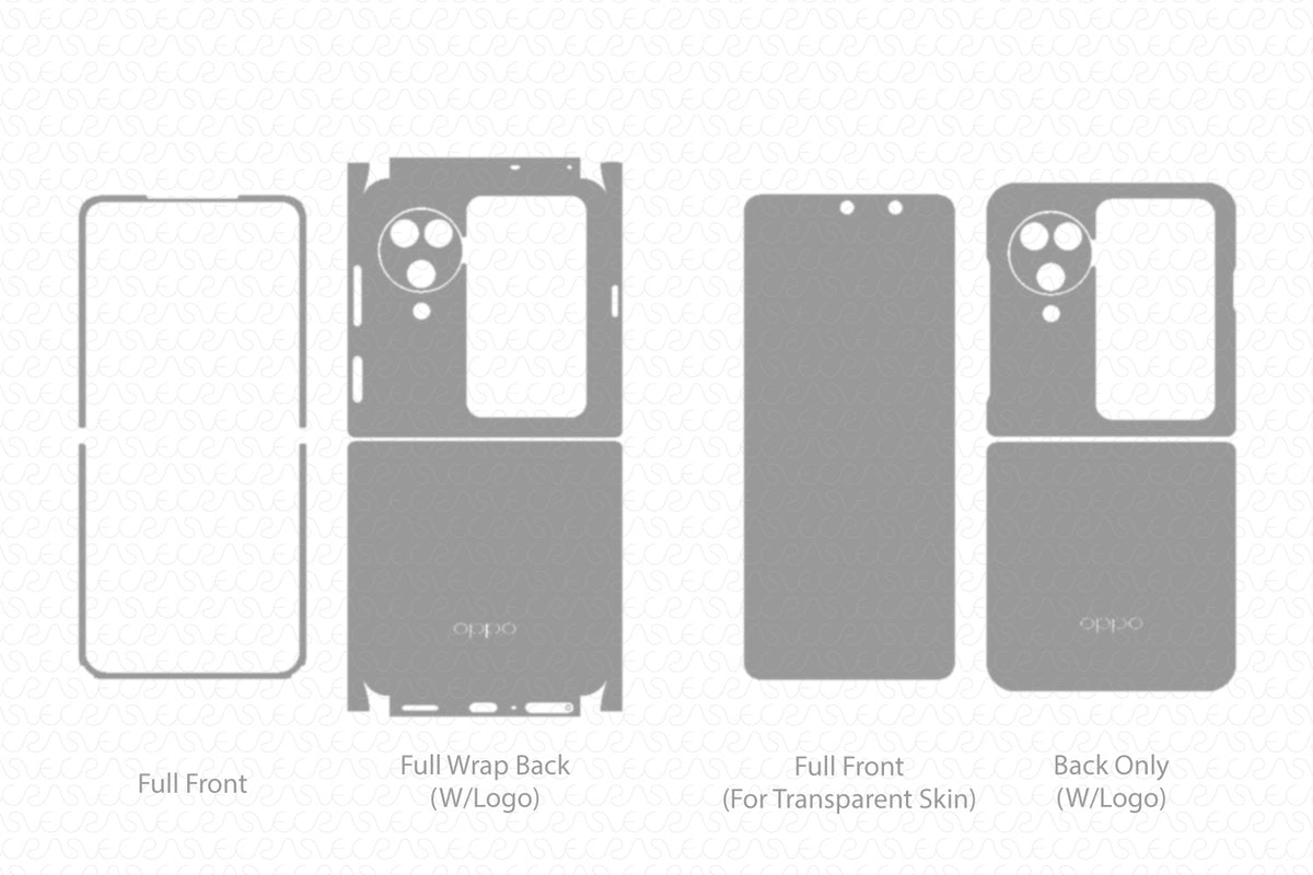 Oppo Find N3 Flip Skin CutFile Vector Template Full Wrap SVG — VecRas