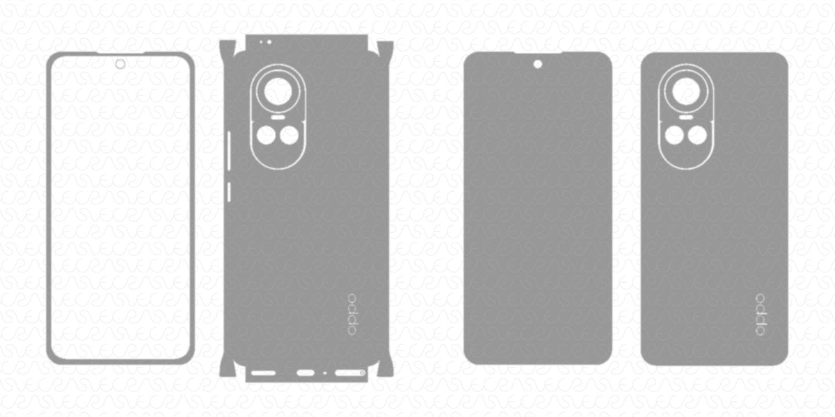Oppo Reno 10 Pro Skin CutFile Vector Template Full Wrap SVG — VecRas