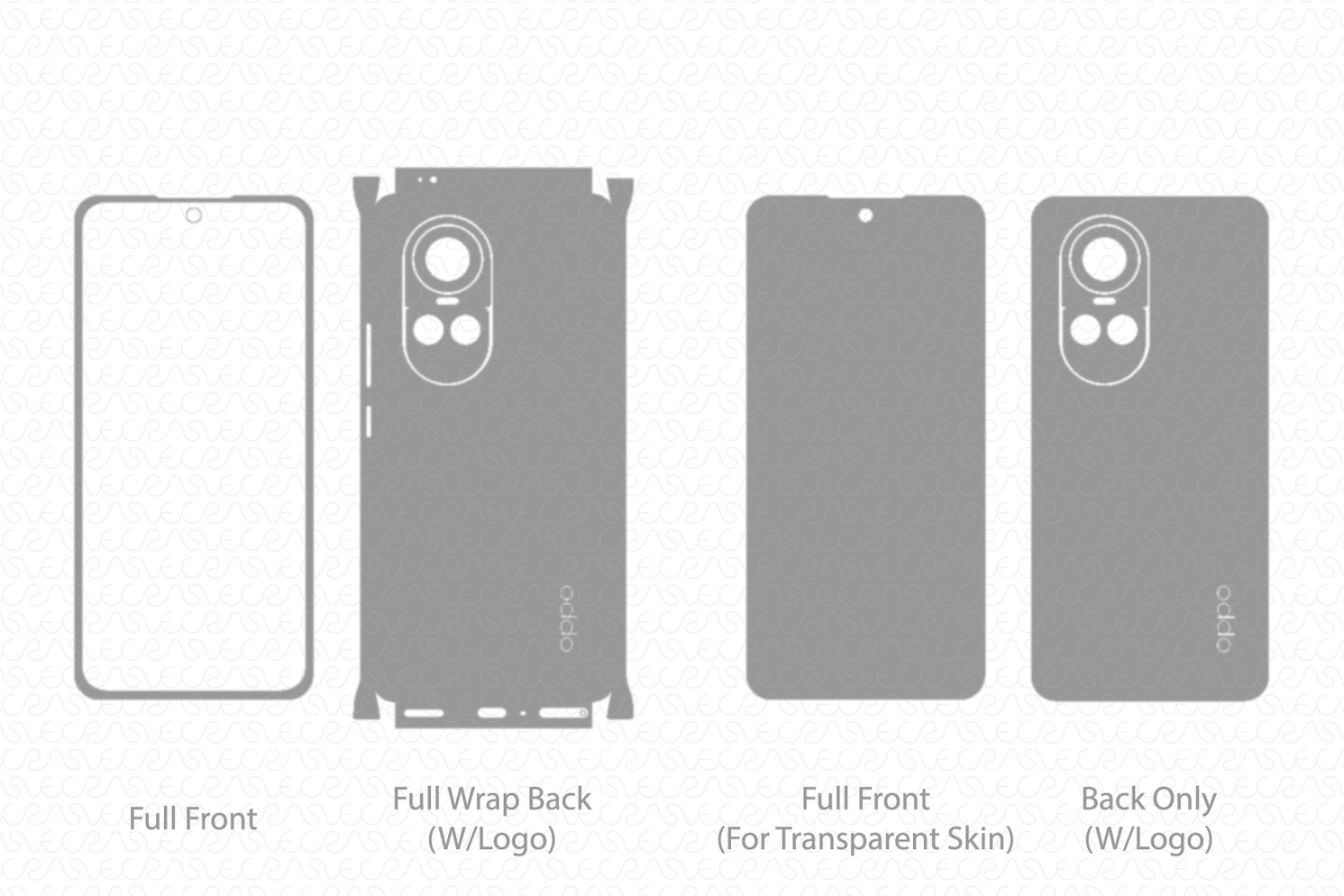 Oppo Reno 10 Pro Skin CutFile Vector Template Full Wrap SVG — VecRas