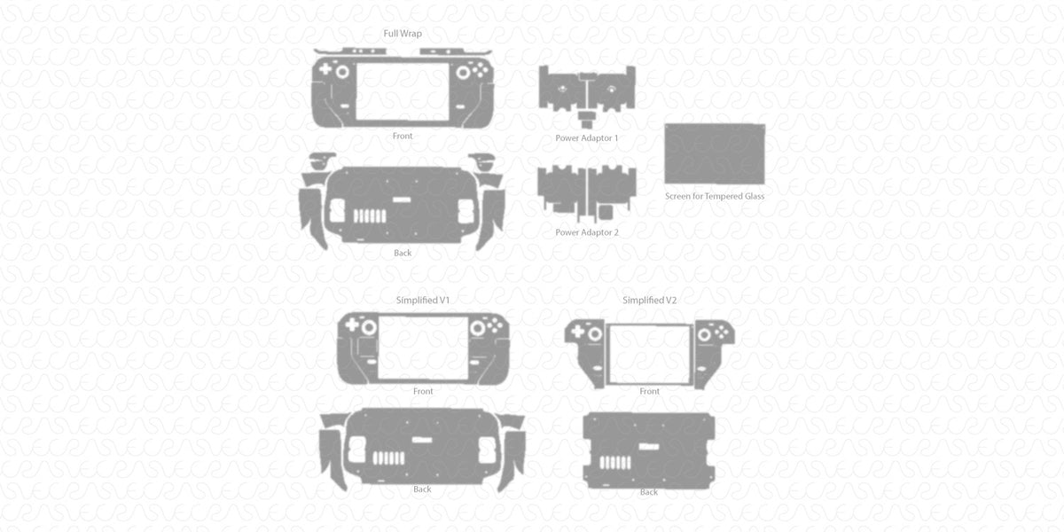 New Steam Deck OLED Skin CutFile Vector Template Full Wrap SVG — VecRas