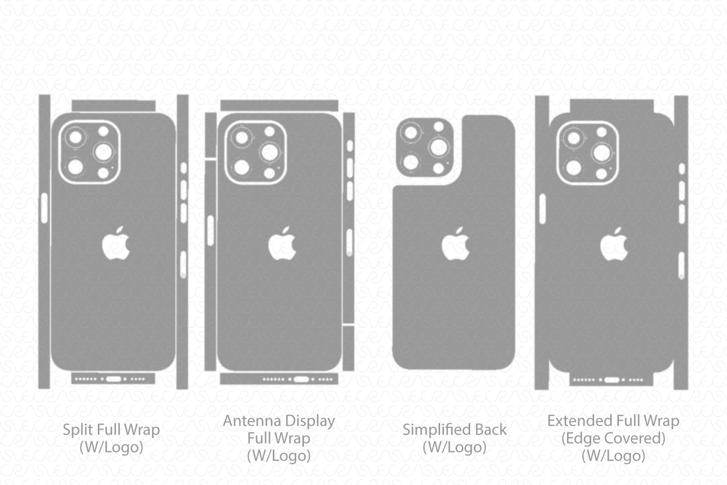 Most Precise iPhone 15 Pro Max Skin CutFile Vector Template Full Wrap ...