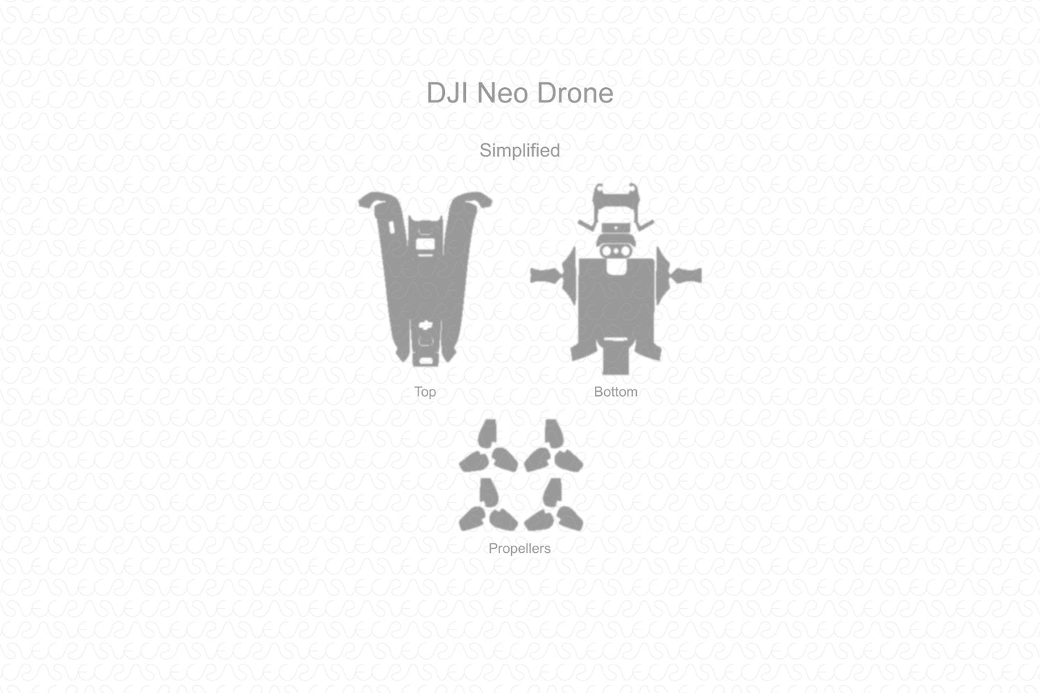 DJI Neo Drone Vector Skin Cutfile Template Full Wrap SVG — VecRas