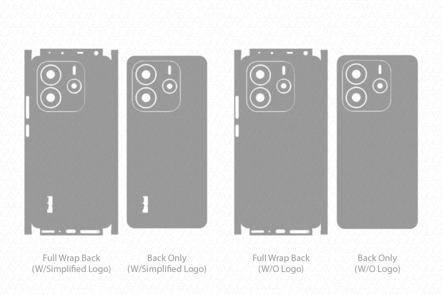 Redmi Note 14 Skin CutFile Vector Template Full Wrap SVG — VecRas
