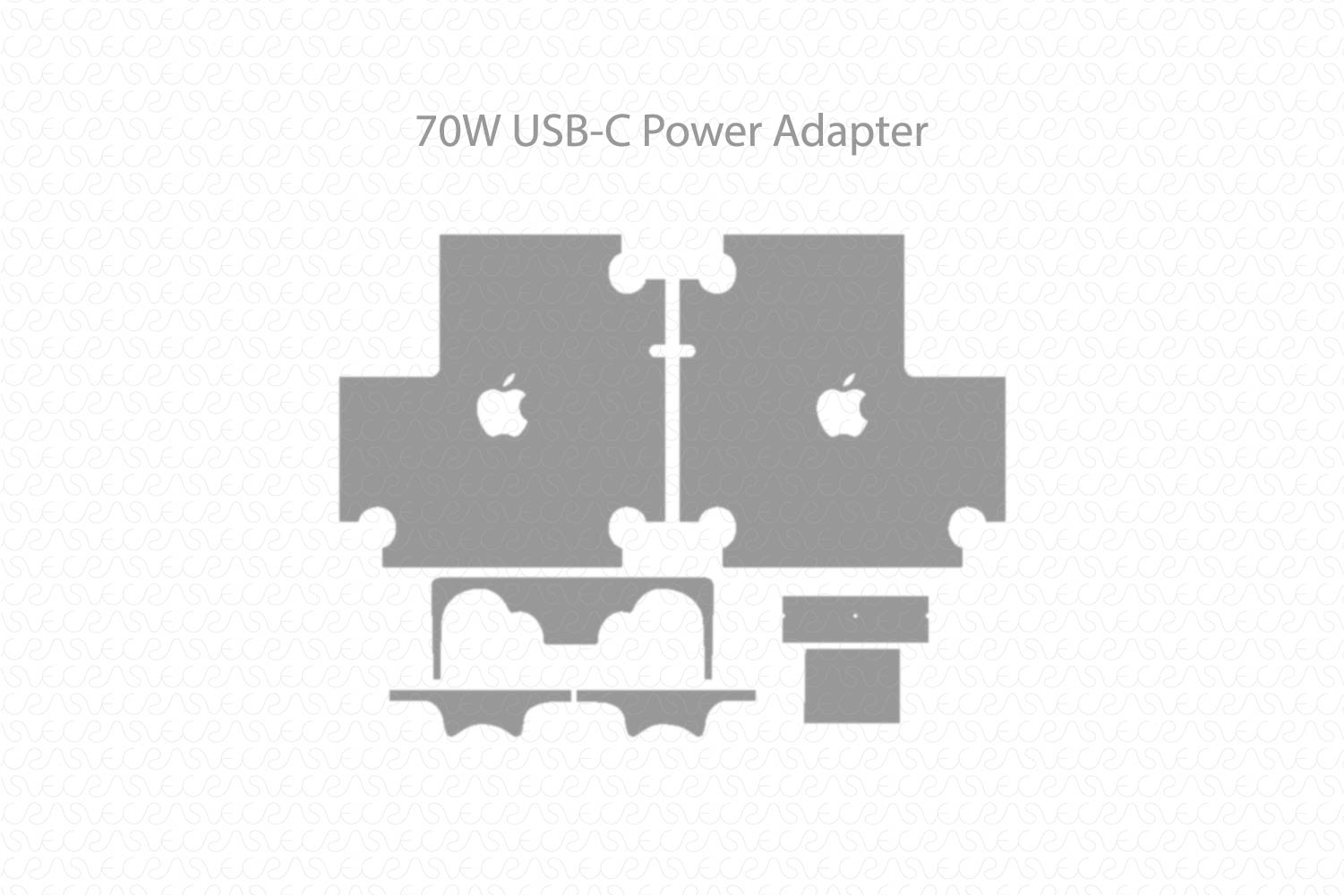 Exclusive Apple 70W USB-C Power Adapter Skin CutFile Vector Template ...