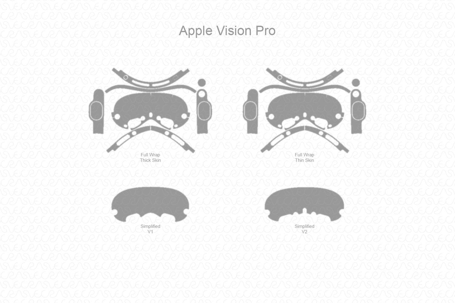 Apple Vision Pro VR Headset Vinyl Skin Cut File Template — VecRas
