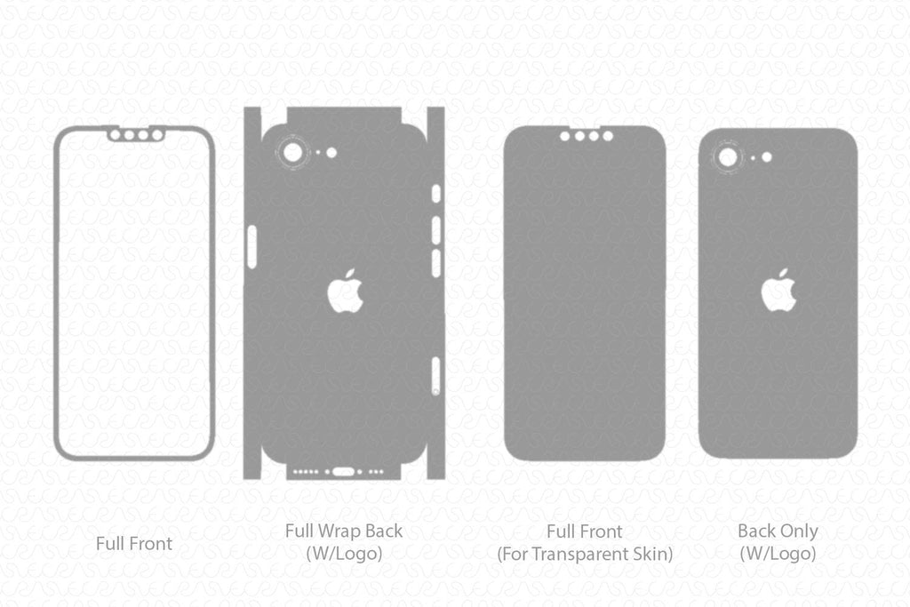 Vinyl Ready Vector Cut File Templates for Apple iPhone Skins in Ai, PLT ...