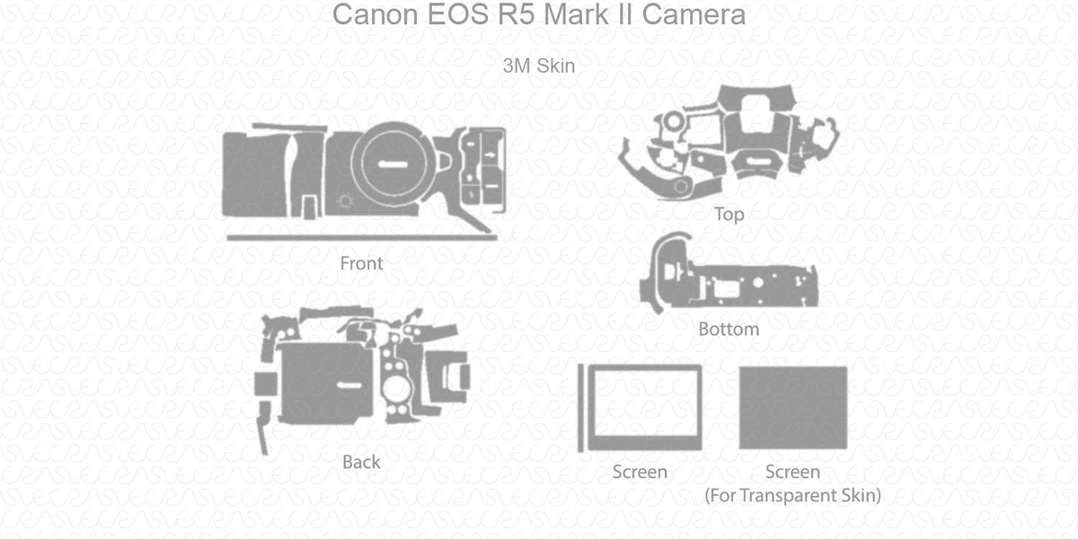 Canon EOS R5 II Camera Skin CutFile Vector Template Full Wrap SVG — VecRas