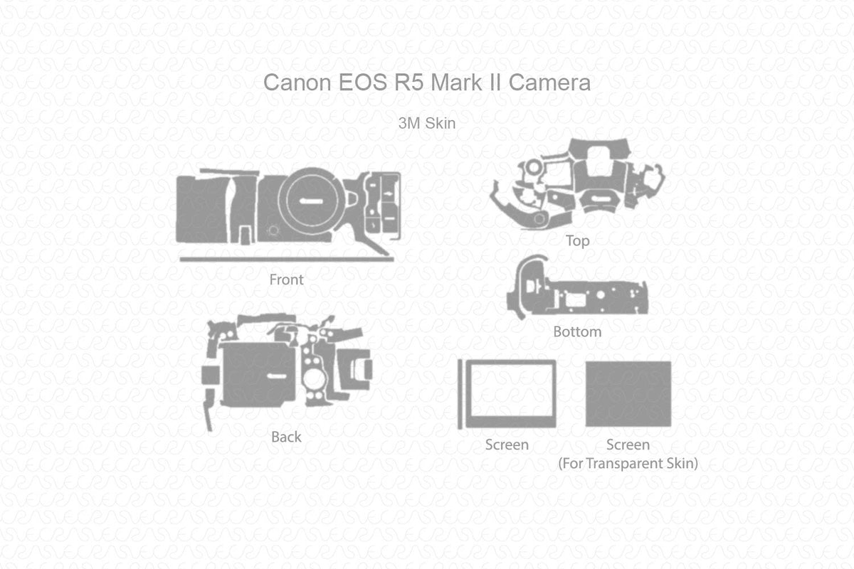 Canon EOS R5 II Camera Skin CutFile Vector Template Full Wrap SVG — VecRas