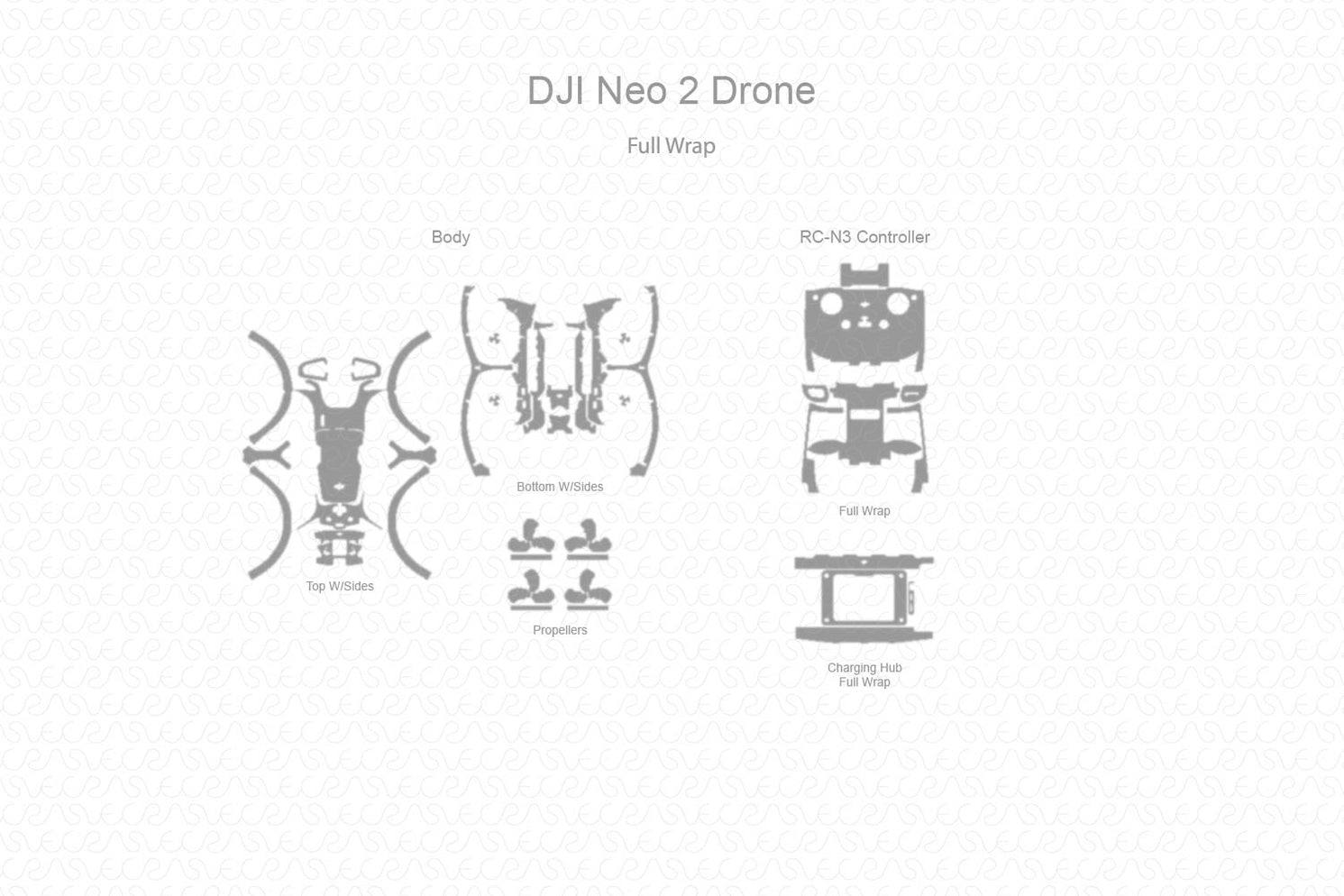 DJI Neo 2 Drone Skin Template Vector — VecRas