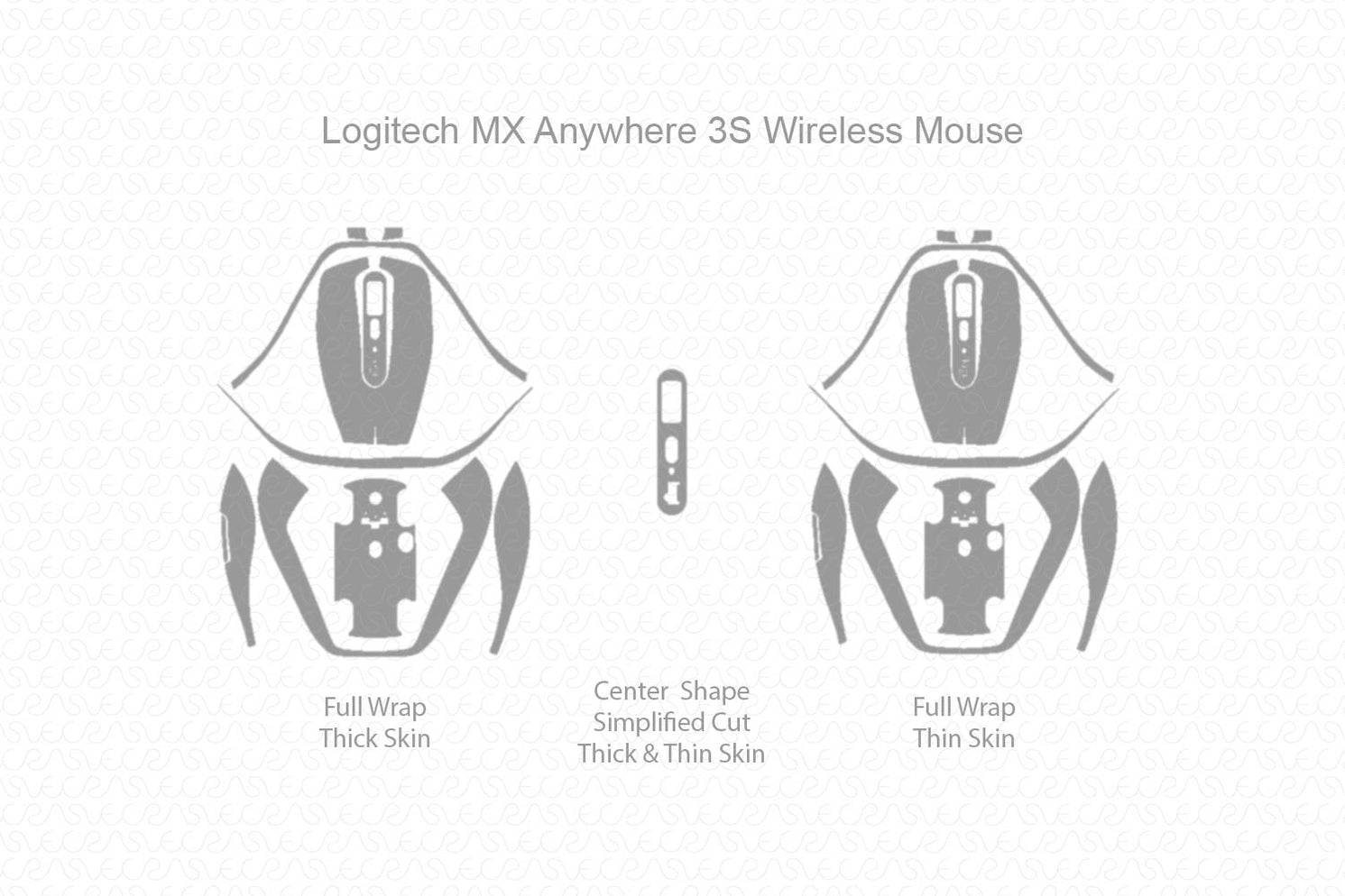Logitech MX Anywhere 3S Wireless Mouse Skin CutFile Vector Template ...