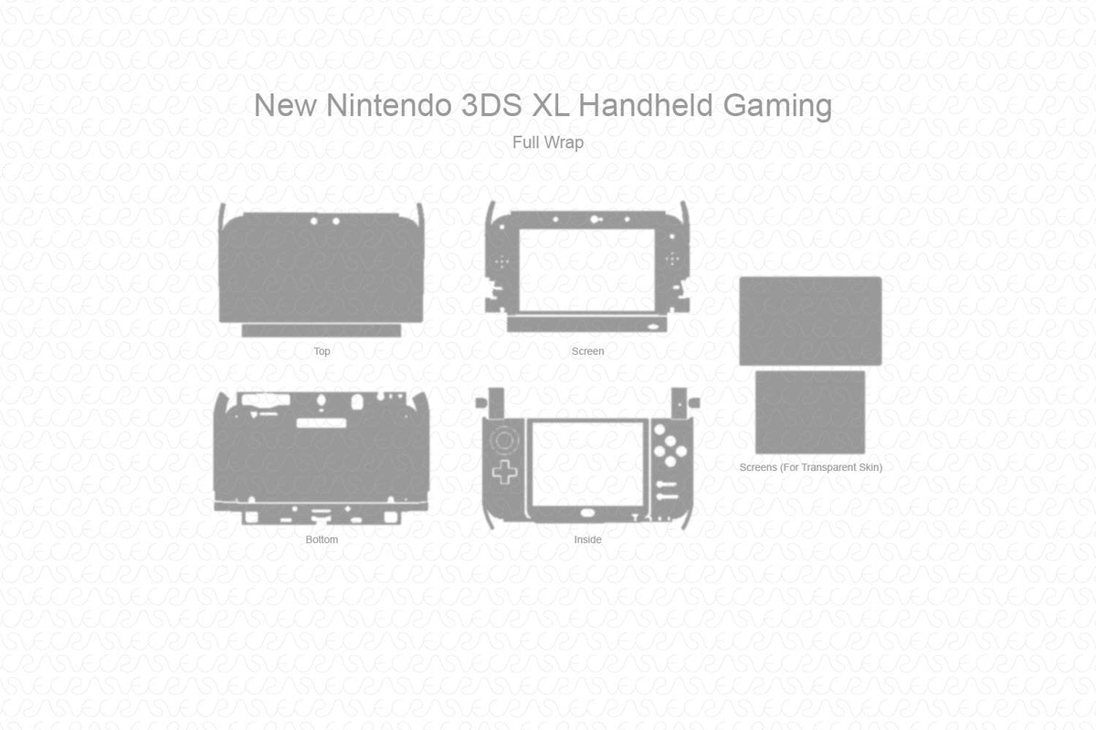New Nintendo 3DS XL Handheld Gaming Vinyl Skin Cut File Template — VecRas