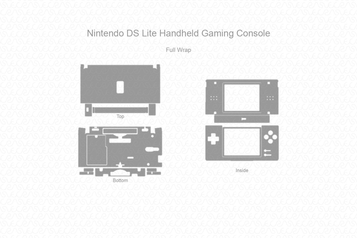 Nintendo DS Lite Handheld Gaming Console Vinyl Skin Cut File Template ...